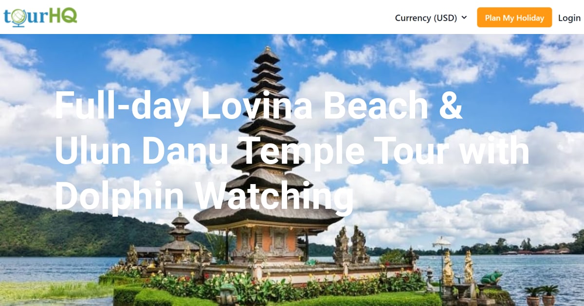 Full-day Lovina Beach & Ulun Danu Temple Tour with Dolphin Watching